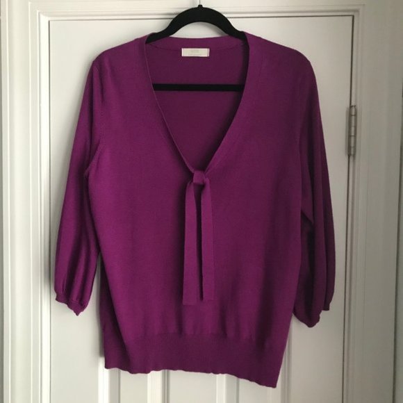Marks & Spencer | Sweaters | New Ms Berry Soft Knit Tie Neck Sweater 6 ...